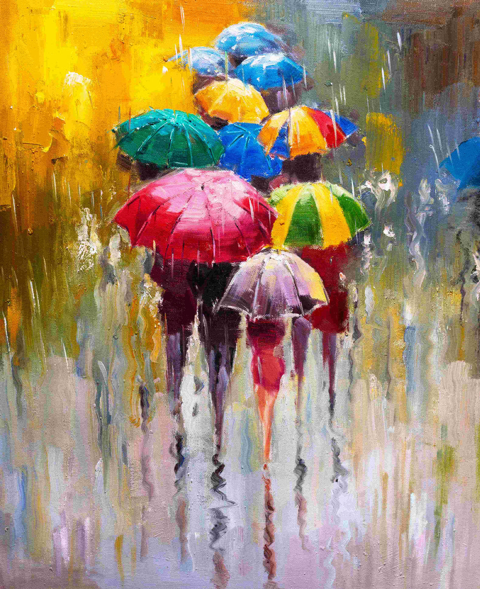 Watercolor underbrellas painting – Perth Picture Company